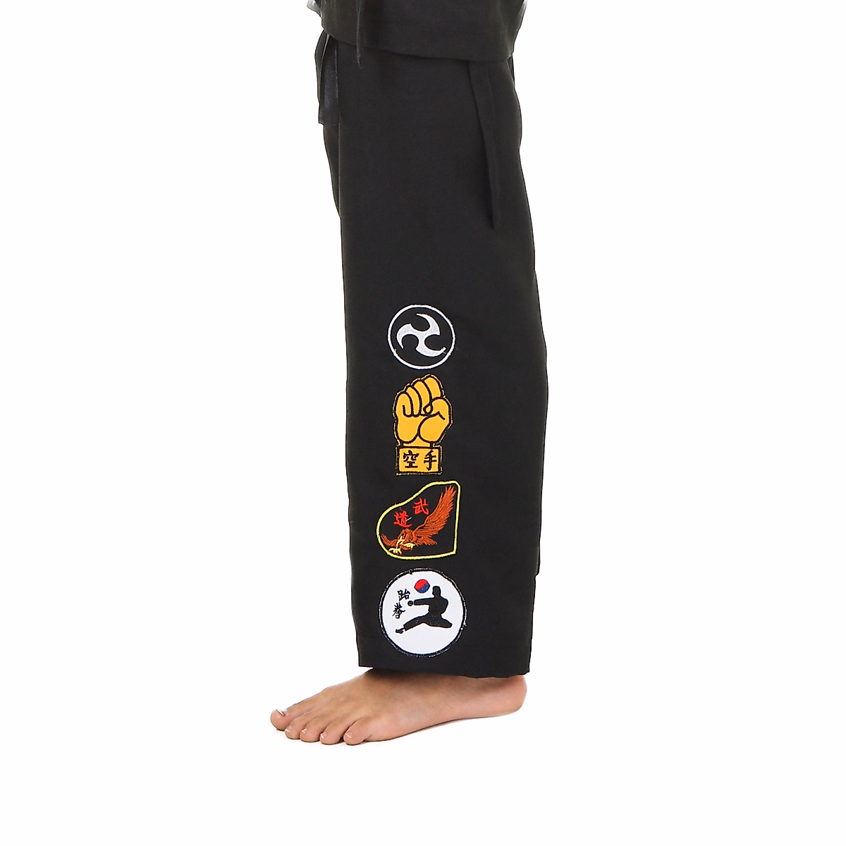 Kids Black Cobra Kai Costume Boys, Sleeveless Karate Gi Uniform Halloween Outfit X-Large