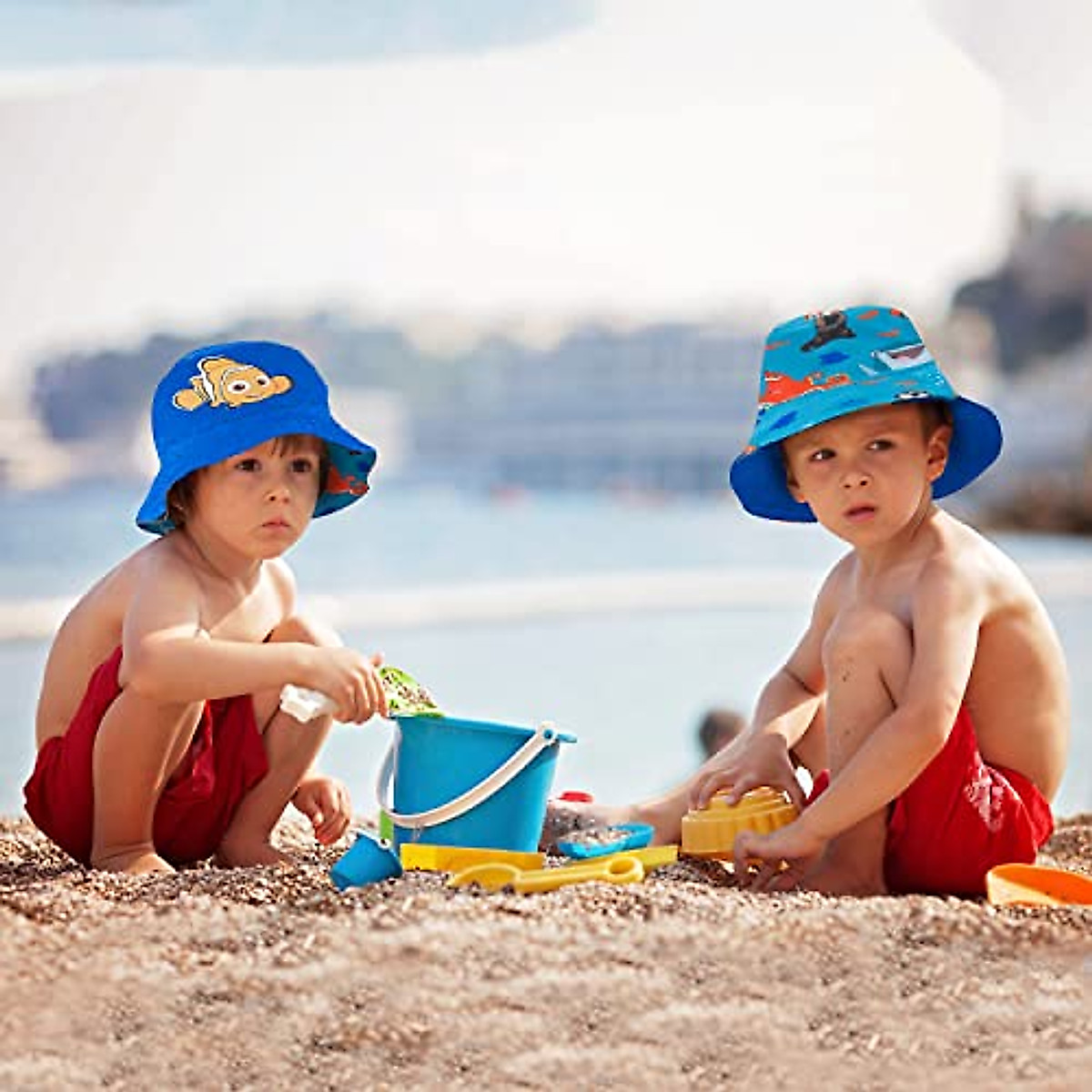Finding Nemo Kids Sun Hat, Toddler Bucket Hat for Boys, Reversible Kids Sun Hat Boys Bucket Hat Featuring Finding Dory