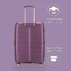VERAGE 2 piece Luggage Sets,Expandable Hardside Suitcase with Spinner Wheels Luggage for Travel,TSA Approved (20/24-Inch,Purple)