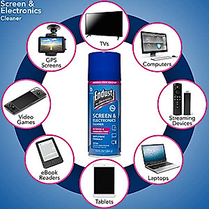 Endust for Electronics; Anti-Static Screen & Electronics Multi-Surface Cleaning Spray; Foaming, Streak & Residue Free; Ammonia & Alcohol Free, Oil & Wax Free; 10 oz. Aerosol (096010)