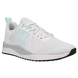 PUMA Womens Pacer Net Cage Lifestyle Running Shoes White 8.5 Medium (B,M)