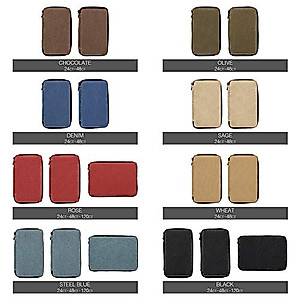 Speedball Art Products Canvas Storage Case for Pencils, Markers, Pens and Art Supplies, Holds Up to 24 Standard Pencils, Chocolate