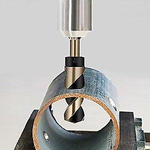 LEPEVNEY 16mm Reduced Shank Twist Drill Bit with 10mm Shank for Stainless Steel Aluminum Alloy Metal Copper Plastic Wood, Made of High Speed Steel 4341, Ideal for Drilling Steel Plate