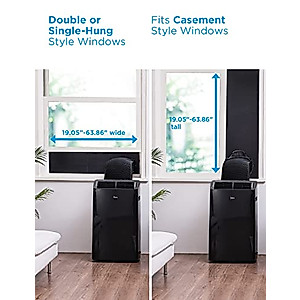 Midea Duo 12,000 BTU (10,000 BTU SACC) HE Inverter Ultra Quiet Portable Air Conditioner, Cools up to 450 Sq. Ft., Works with Alexa/Google Assistant, Includes Remote Control & Window Kit