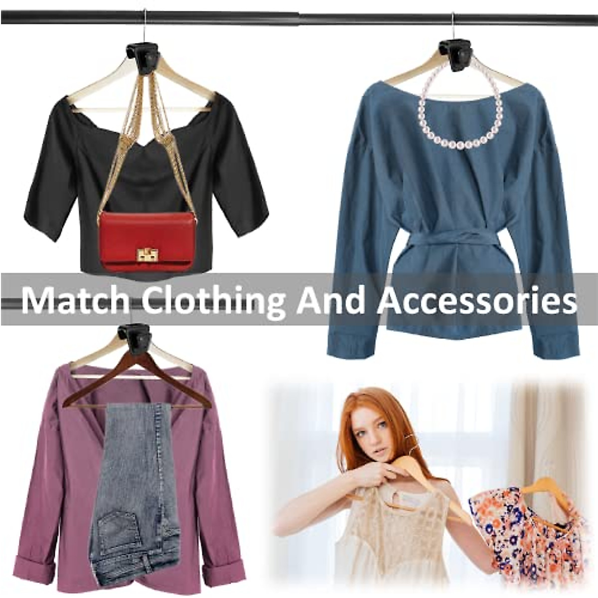 Cecailin® Hangers Connector Hooks. Space Saving Closet Organizer and Storage Rack Hanger Extender. Closet Organizer. for Closet Organizers. Hangers for Thick Coats, Pants, Jackets,etc