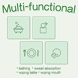 Baby Ginger Silky Washcloth, 70% Bamboo 30% Cotton Washcloth for Girls, Boys and Adult, Ideal for Newborn & Infant (Forest Friend)