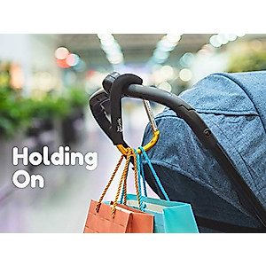 Toolik X-Large Baby Stroller Organizer Hook Clip for Hanging Diaper Bags (Gold)