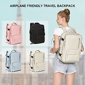 coowoz Travel Carry On Backpack For Women Laptop Backpack Waterproof Hiking Outdoor Sport Rucksack Casual Daypack Backpacks College large School Backpack with shoe compartment