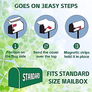 St Patricks Day Gnomes Mailbox Covers Magnetic Waterproof Post Box Cover Wraps Post Letter Box Cover Garden Decor Standard Size 18" X 21"in