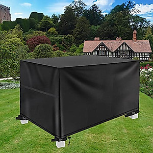 Patio Furniture Cover Waterproof Outdoor Table Chair Set Covers Outside Anti-Fading, UV Resistant Couch Storage Cover Black - 49 x 25 x 29 Inch