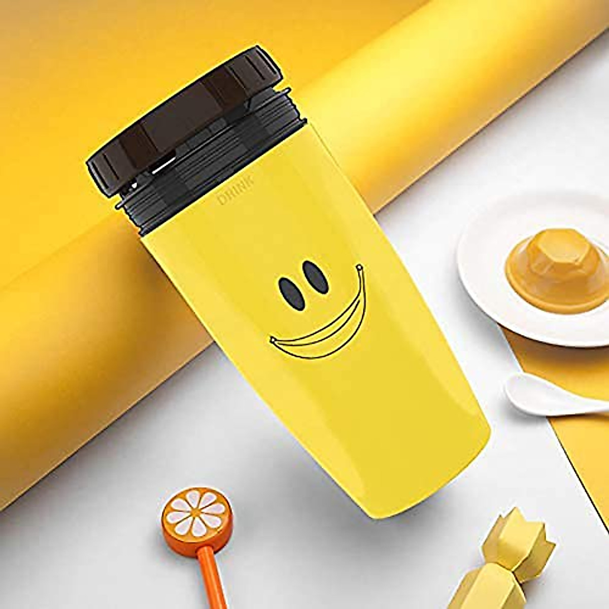 CHENGNAN Twizz Coffee Cup Aperture Mug with Straw Double Silicone TikTok Leak Proof and Insulated Revolutionary Twist Plastic Travel Mug, Lidless Panda