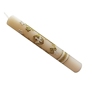Candle for Baptism, Confirmation or Wedding Prayer - Cirio para Bautizo, Confirmacion O Boda Handmade Gift Catholic