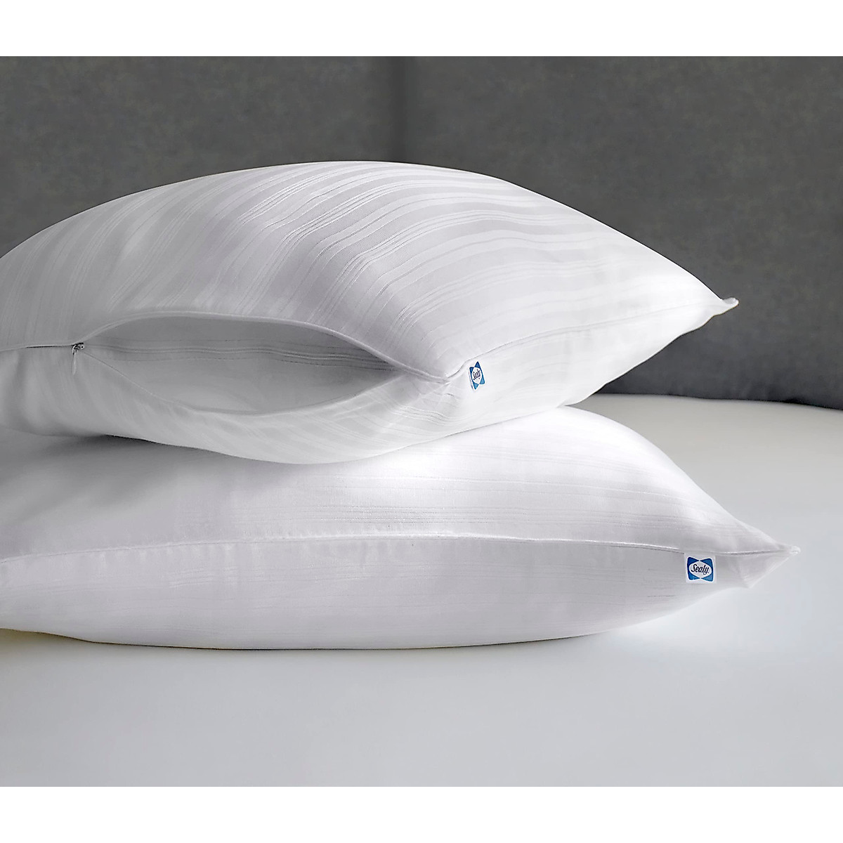 Sealy Pillow Cover, Soft Comfort Bed Pillow Protector, 2 Pack, Standard/Queen Pillow Cover