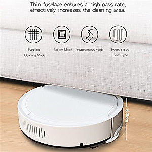 TAPARU Robot Vacuum Cleaner Floor Robot Vacuum Cleaner Sweep and Wet Mopping Floors Carpet Run Auto RechargeAppliance (Color : Black)