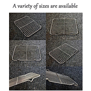 Turbokey Grilling Rack Heavy Duty Wire Grate Oven Roasting Rack 5.3 x 8.7 inch Rectangle Baking Cooling Steaming with 4 Legs Stainless Steel Rack (5.3"X8.7",22X13.5cm)