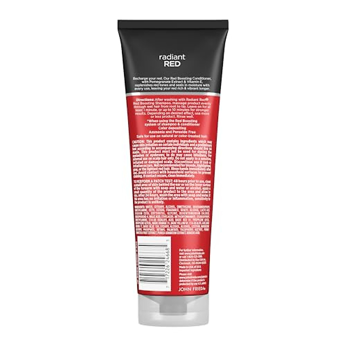 John Frieda Radiant Red, Red Boosting Conditioner, Hydrates and Enhances Red Tones with Pomegranate Extract and Vitamin E for Natural or Color-Treated Red Hair, 8.3 Oz