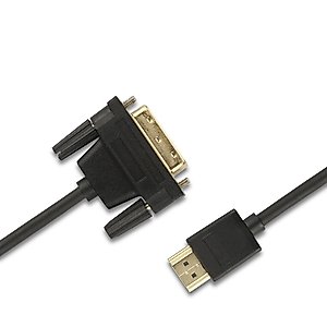 ANNNWZZD DVI to HDMI, HDMI to DVI, HDMI DVI Bi-Directional Cable for TV, PC, Monitor, Projector 6FT/2M