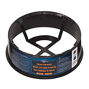 Flame King YSNPBS Propane Cylinder Base Stabilizer, Fits 20lb, 30lb, and 40lb Tanks, Black