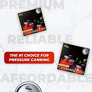 Denali Canning Lids | 24-Month Seals with PreserveLock | Fits standard Mason Jars | a USA Company (Regular Mouth, 5 Packs)