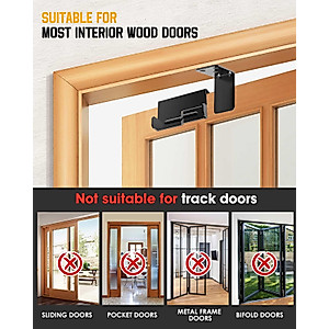 SKMYL Door Locks for Kids Safety, Child Proof Door Top Lock,Keep Children & Autistic at Home,Made of Durable Metal (Black 1 Pcs)