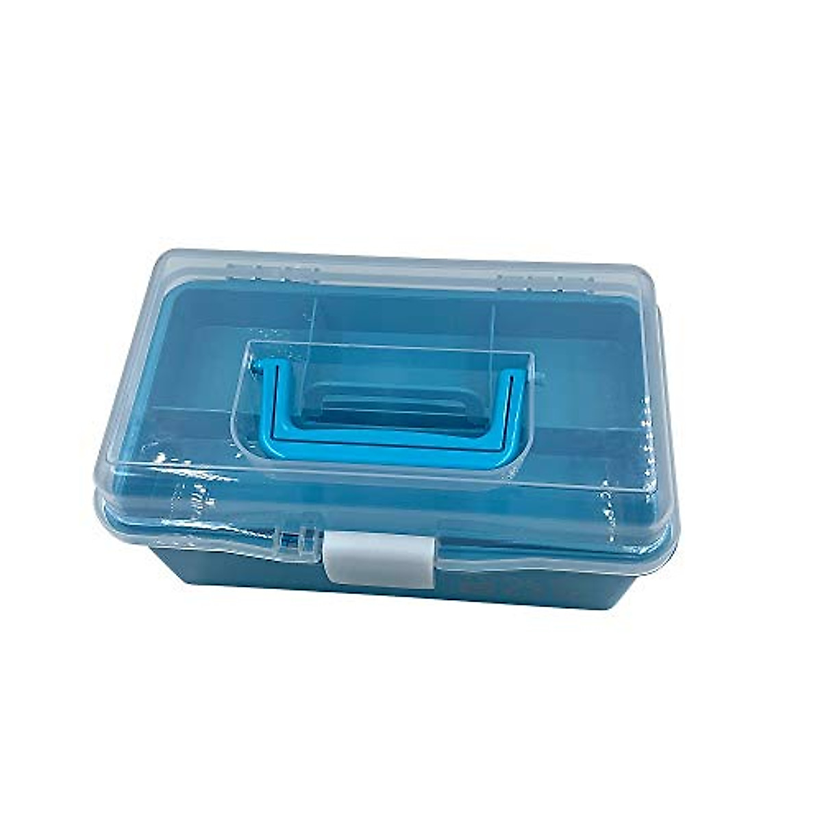 Tool Box Clear Plastic Organizer Box,Multiple Compartment and Application,Bead Letter Board Brand Fishing Tackle Storage Container Etc (213-5C-Blue)