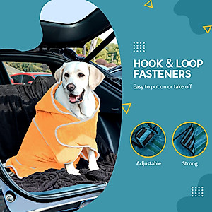 Avont Dog Bathrobe - Super Absorbent Pet Drying Towel Bath Robes After Bath Shower Swim Wet Walk for Puppies -Yellow(S)