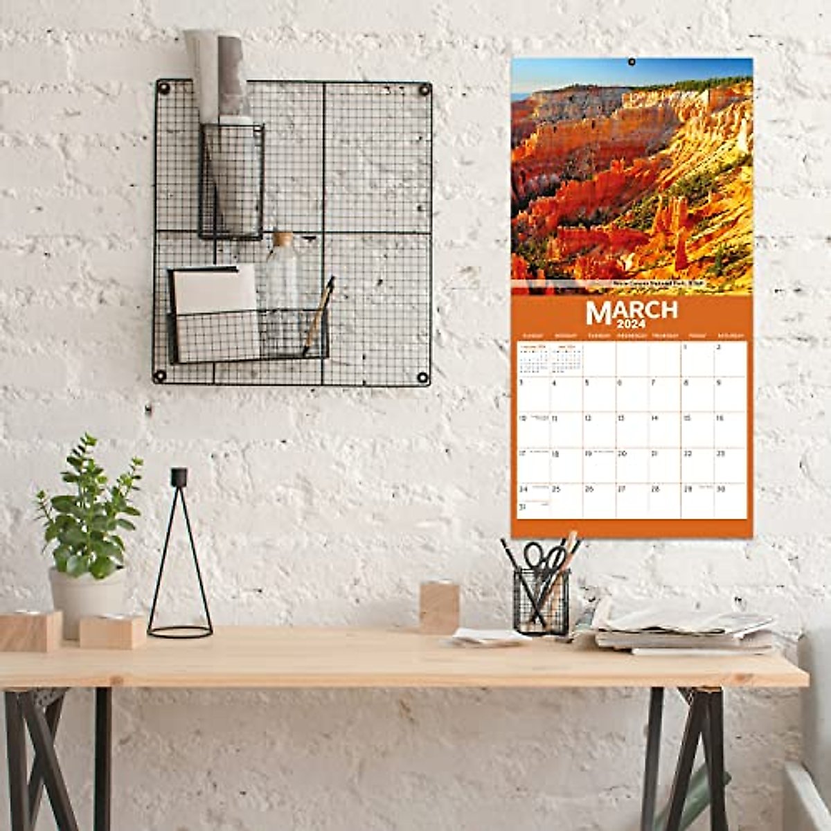 2023-2024 Wall Calendar - Wall Calendar 2023-2024 Monthly, Jul 2023 - Dec 2024, 12" x 24" (Open), Wall Calendar with Daily Blocks, Perfect Calendar for Organizing & Planning - National Parks