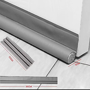 Under Door Draft Stoppers 36 Inch Weatherproofing Door Seal Strip, Door Draft Blocker Sound Proof Draft Guard Noice Reduction Fits for Interior／Exterior Doors (Brown)