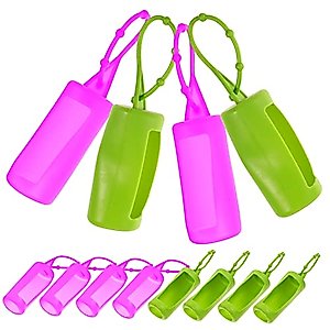 FRCOLOR Parfum 12pcs Cylindrical Bottle Silicone Sleeve Perfum Travel Bottle Set Silicone Case Silicone Roller Bottle Cover Bottle Silicone Protectors Travel Size Bottle Covers Perfume Bottle Pefume