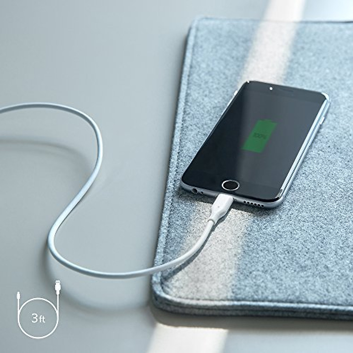 [3 Pack: 3ft/6ft/10ft] Anker Powerline Lightning Cable Apple MFi Certified - Lightning Cables for iPhone Xs/XS Max/XR/X / 8/8 Plus / 7/7 Plus / 6 / 6s, iPad Mini / 4/3 / 2, iPad Pro Air 2