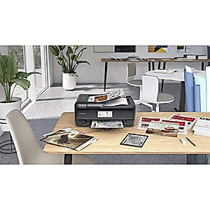 Canon TR8620 All-in-One Printer for Home Office | Copier |Scanner| Fax |Auto Document Feeder | Photo and Document Printing | Airprint (R) and Android Printing, Black