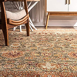 nuLOOM Geraldine Persian Area Rug, 6' 7" x 9', Olive
