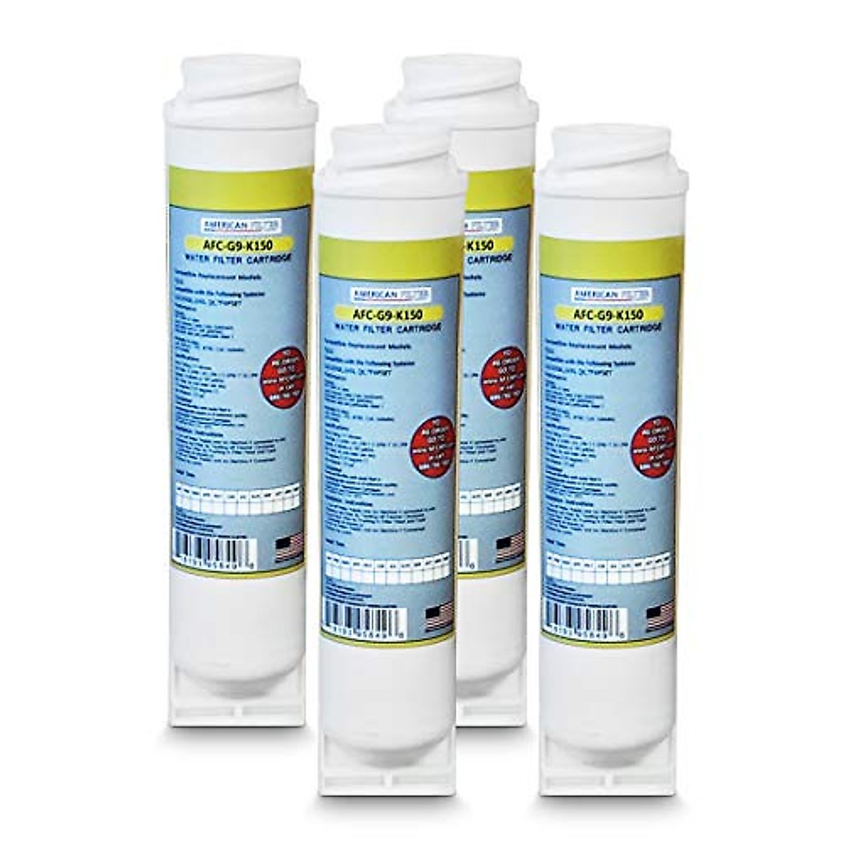 4 - Pack AFC Brand, Water Filter, Model # AFC-G9-K15, Compatible with GE (R) FQK1K Filter