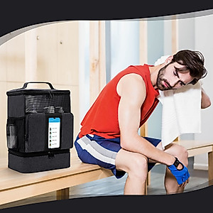 Funambulist Portable Shower Caddy College Dorm Room Essential for Girls and Guys Large-Capacity Hanging Toiletry Bag for Bathroom, Travel, and Gym (Black)