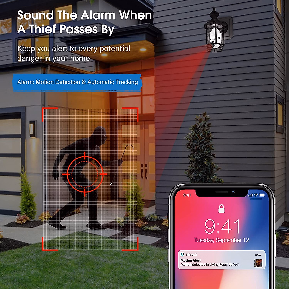1080P Light Bulb Security Camera, 360° Panoramic 2.4Ghz & 5Ghz Wireless WiFi Camera,with Infrared Night Vision & Motion Detection & 2-Way Audio Home Camera for Baby/Elder/Pet