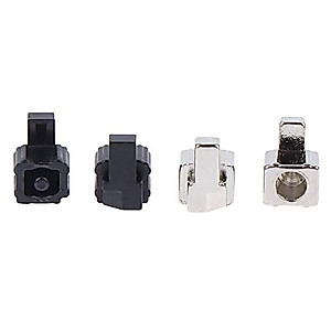 GGZone Left Right Slider Buckle Metal Lock Latch Bracket Replacement for Nintendo Switch Joy-Con Repair Tool Parts NS JoyCon Controller (Silver)