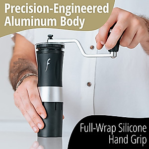 The Royal Coffee Grinder, by Flair Espresso: An all-manual hand burr grinder with hardened steel conical burrs for any coffee brewing method