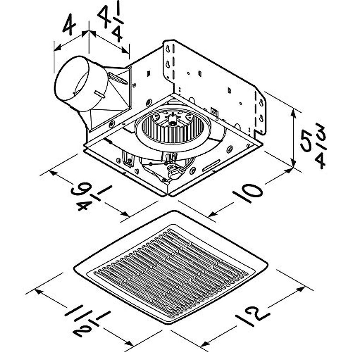Broan-NuTone AE50110DC Flex DC Series ENERGY STAR Certified Bathroom Ventilation Fan, Medium, White