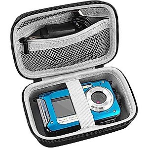 Digital Camera Case Compatible with YISENCE/ for AbergBest 21 Mega Pixels 2.7" LCD Rechargeable HD/ for Canon PowerShot ELPH 180 190/ for Sony DSCW800 DSCW830 Digital Camera with SD Card and Cable