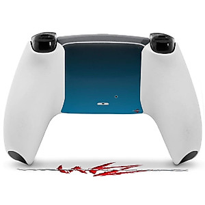 WraptorSkinz Skin Wrap compatible with Sony PS5 DualSense Controller Smooth Fades Neon Blue Black (CONTROLLER NOT INCLUDED)