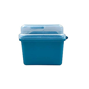 Tool Box Clear Plastic Organizer Box,Multiple Compartment and Application,Bead Letter Board Brand Fishing Tackle Storage Container Etc (213-5C-Blue)