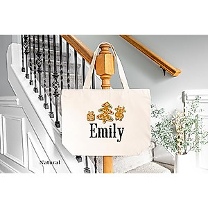 Customized Christmas Tote Bag, Custom Name Christmas Tote Bag, Cute Christmas Tote, Christmas Family Bags, Women Customized Bag