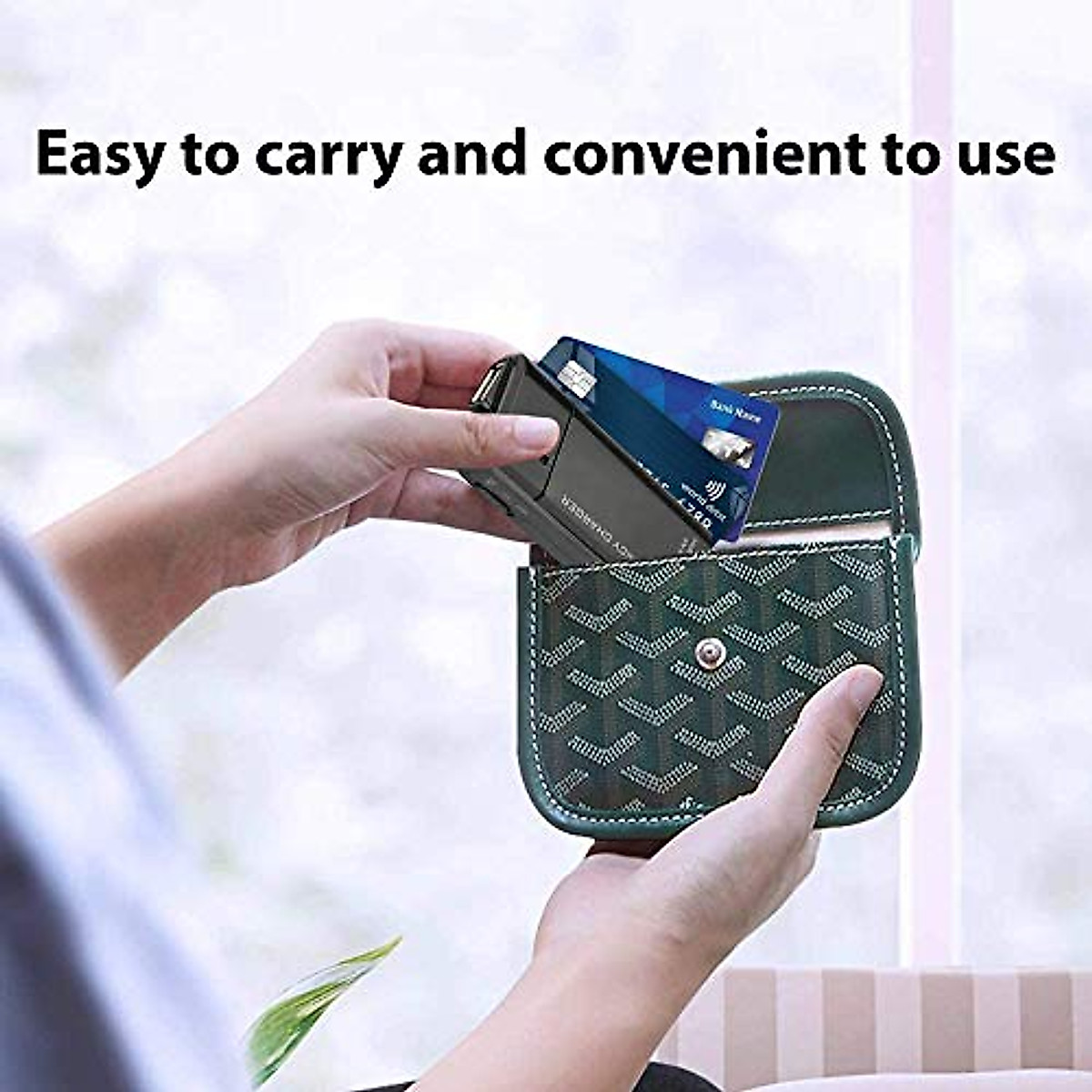 Success4Sport Portable AA Battery Travel Charger Works for GoPro HERO7 White and Emergency Re-Charger with LED Light! (Takes 2 AA Batteries,USB-C) [Black]