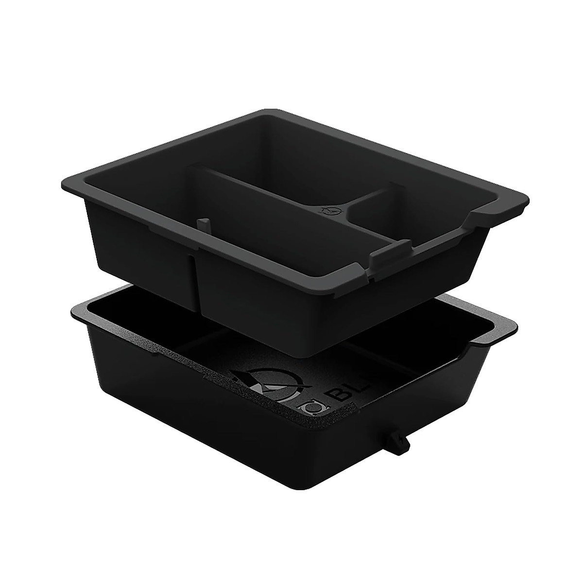 HALOBLK Center Console Organizer Tray, Two-Tier Removable Design Compatible with Tesla Model 3 (2021-2023) Model Y (2021-2024) [Not Compatible with 2024-2025 Model 3 Refresh & 2025 New Model Y]