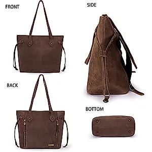 Montana West Tote Bag Concealed Carry Purses for Women Large Shoulder Handbags with Holster Coffee MWL-G002CF