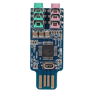 YWBL-WH External USB Audio Card Driver USB Sound Card External Audio Adapter CM108 for Computer Laptop WIN2000,WINXP,WIN3003