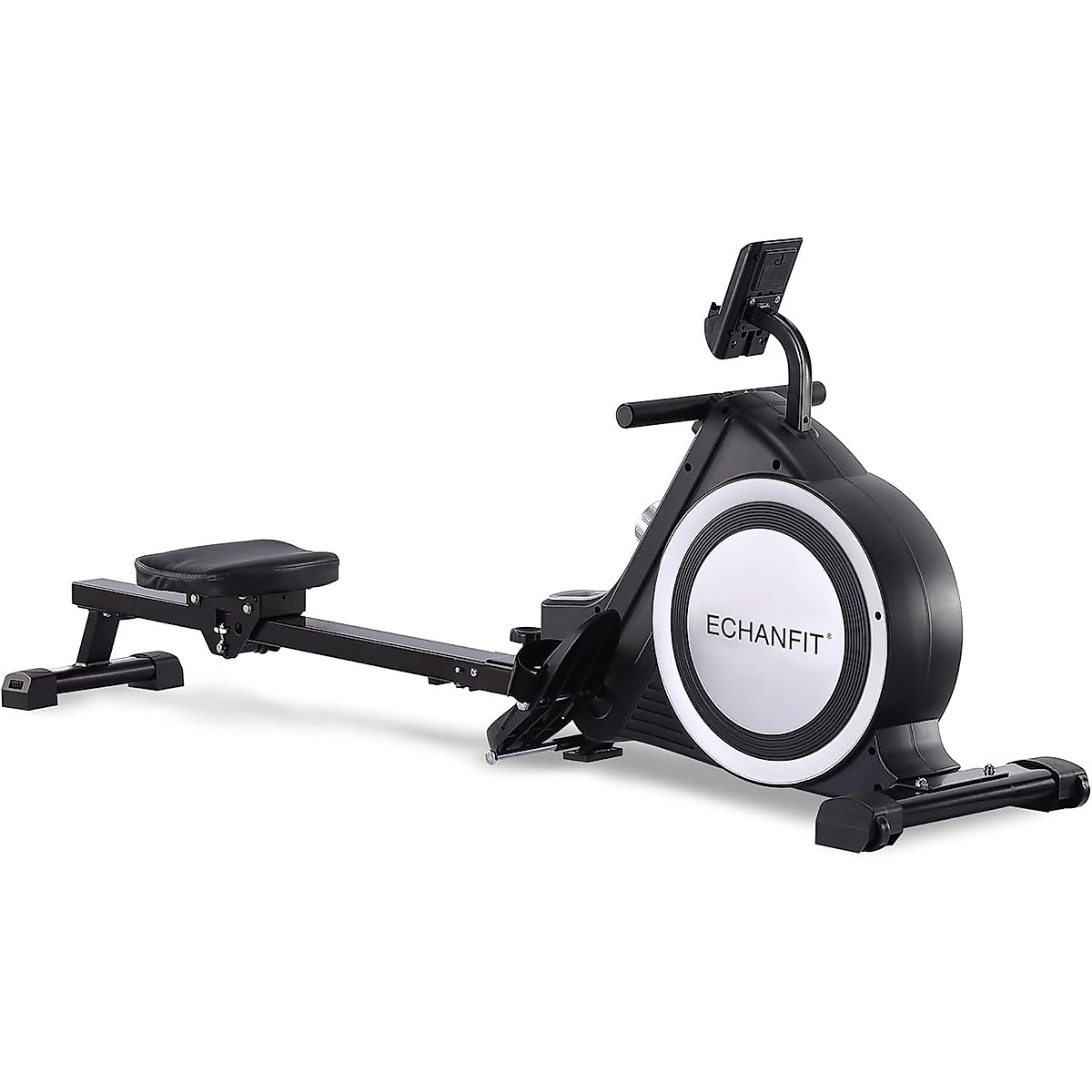 ECHANFIT Magnetic Rowing Machine for Home use，Foldable Rower Whit 350 LB Weight Capacity 16 Levels，Rower Machine Whit Adjustable Resistance LCD Monitor and Tablet Holder