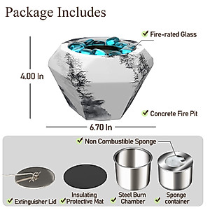 Coobest Tabletop Fire Pit, Small Table Top Firepit, Smokeless Fire Pit Bowl for Table, Tabletop Fire Pit Bowl for Smores Maker, Garden Mini Fire Pit for Table, Indoor Fireplace Decor