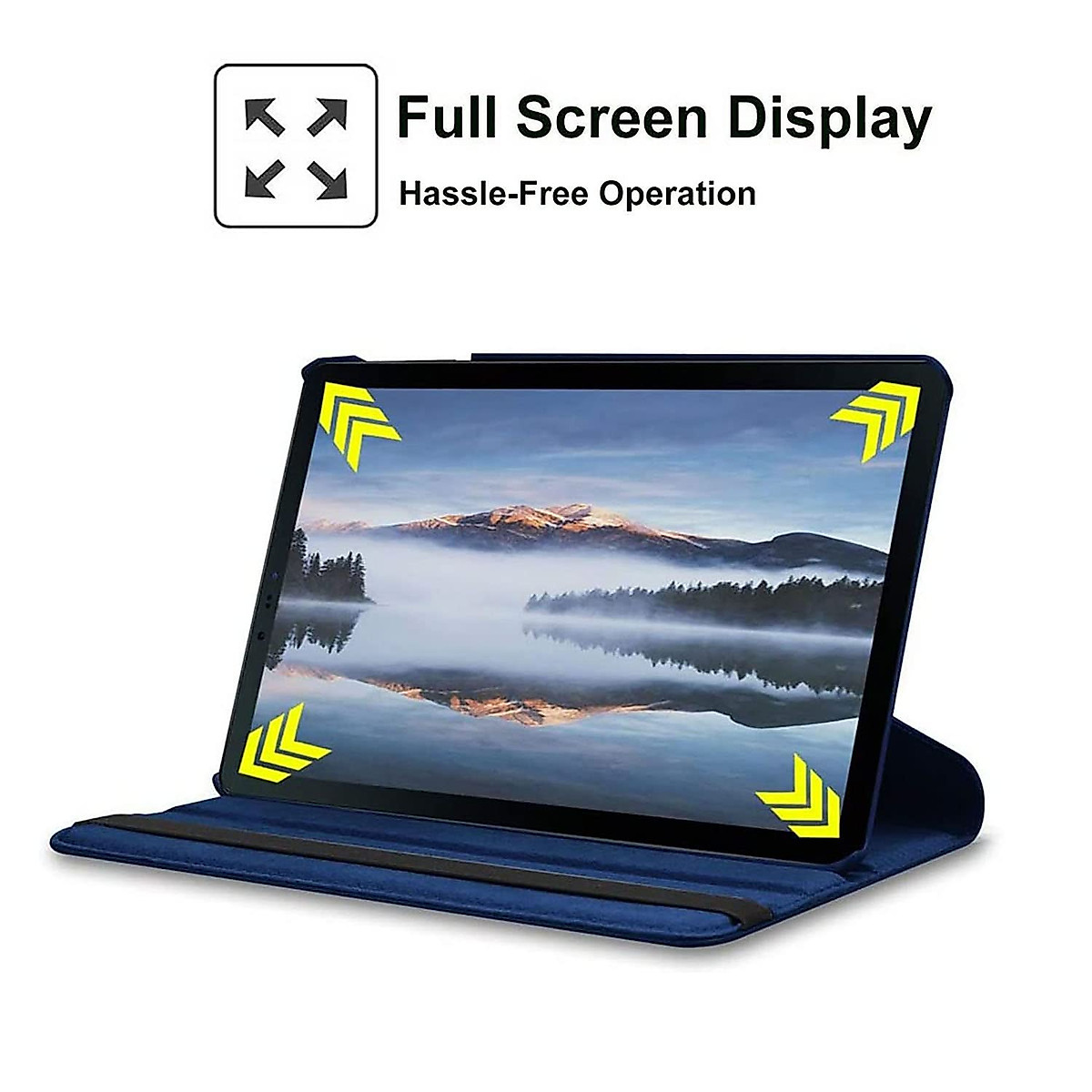 Case for Samsung Galaxy Tab A 8.0 inch 2017 Tablet (SM-T380 SM-T385),360 Degree Rotating Stand Case Full Protective Cover,with Stylus Pen,Screen Film (Deep Blue)