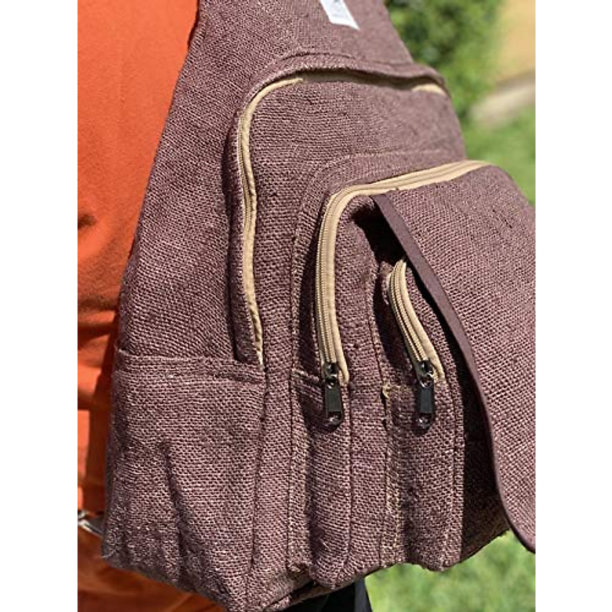 Unique deasign Himalaya Hemp Sling Backpack Hippie Backpack Festival Backpack Hiking Backpack 100% Hemp|100 VEGAN| FAIR TRADE | Handmade with Love.